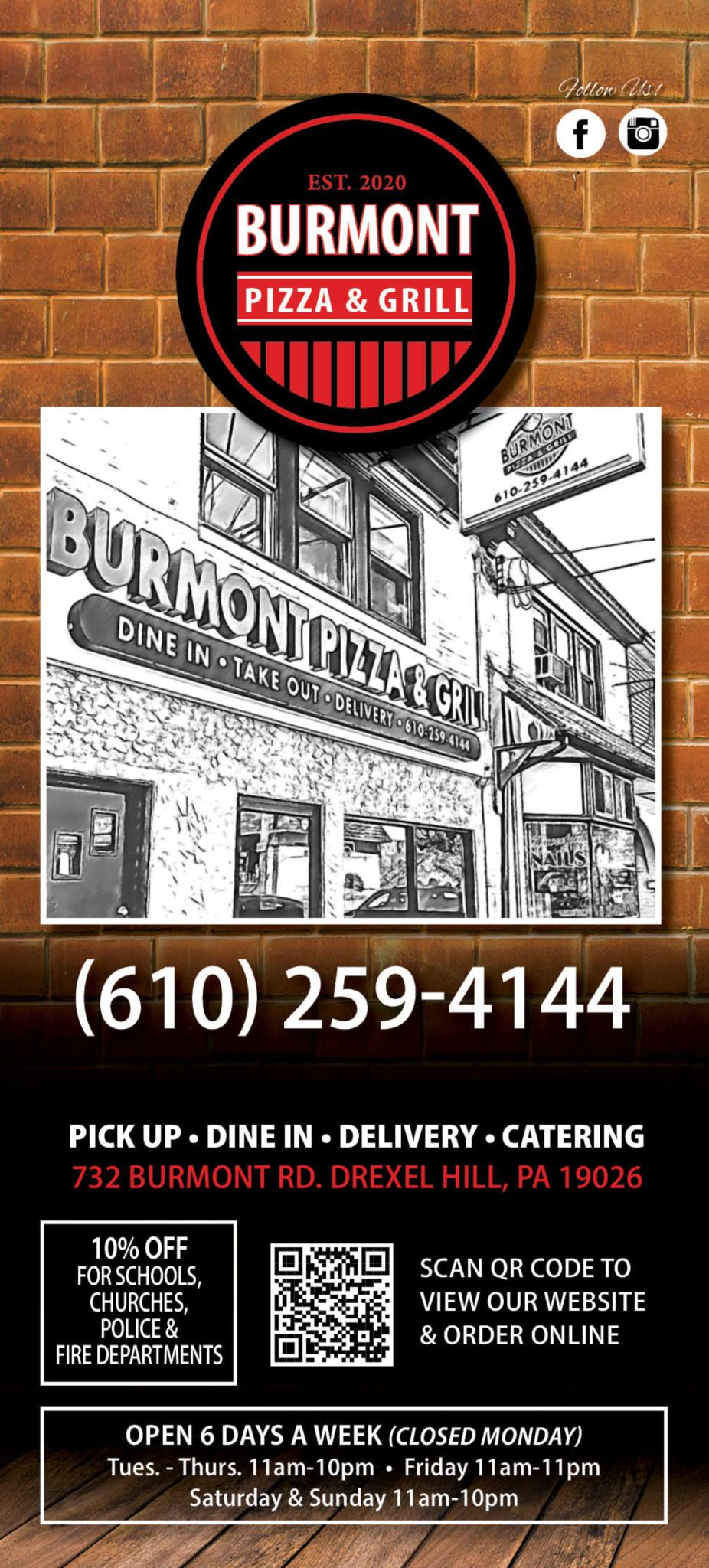 Burmont Pizza and Grill in Drexel Hill, PA: MENU